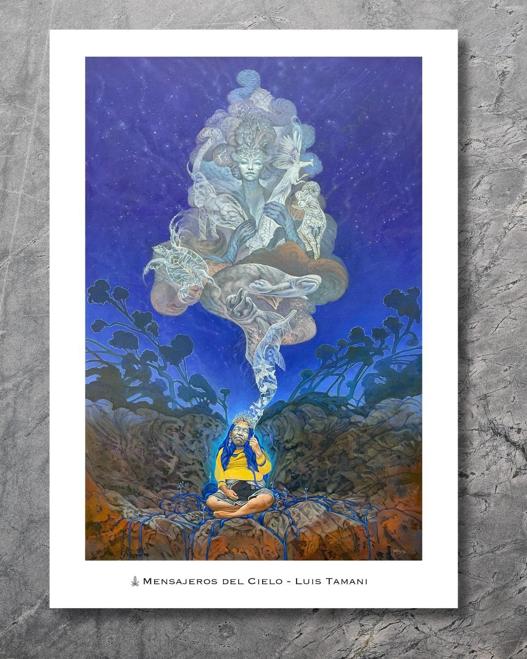 Celestial Spirit Messengers – Visionary Poster Print by Luis Tamani ...