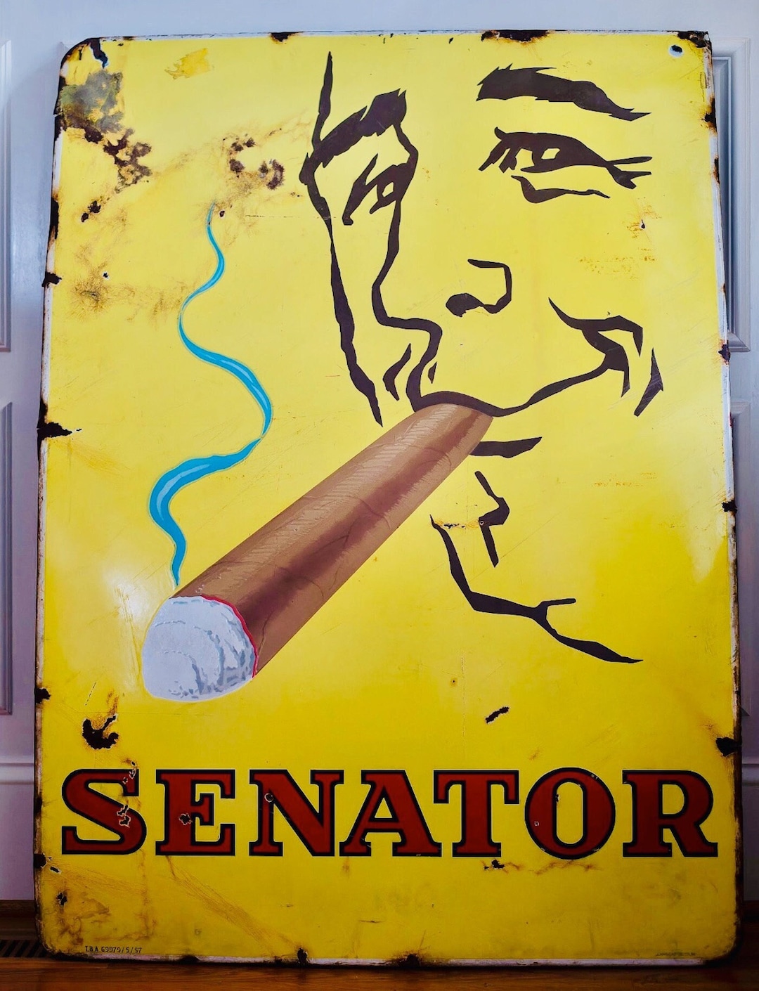 Vintage 1950s Dutch Senator Cigar Enameled Advertising Sign - Etsy