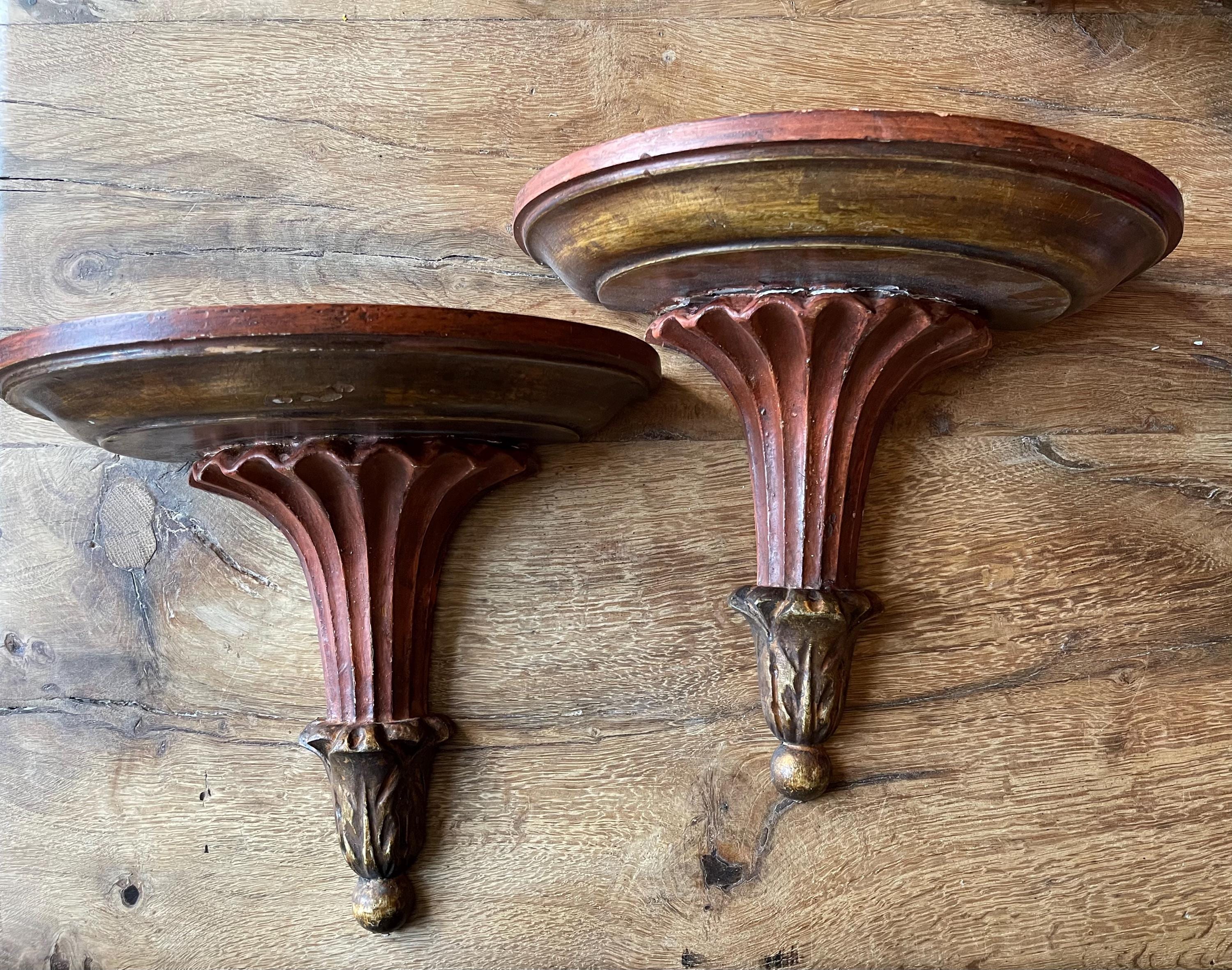 Pair of Hollywood Regency Wall Sconce Shelves - Etsy