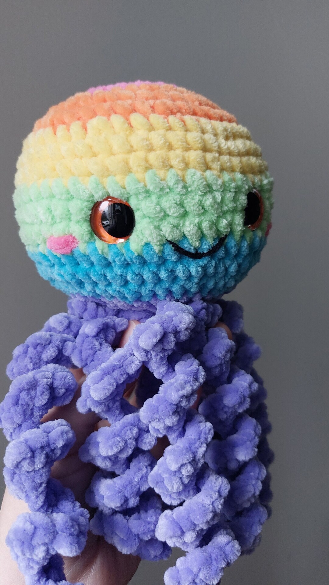 Crocheted Rainbow Octopus - Etsy