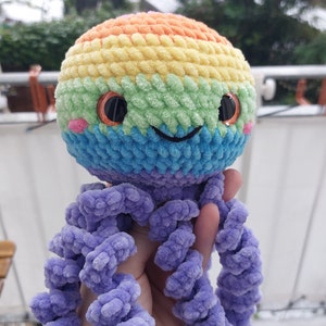 Crocheted Rainbow Octopus - Etsy