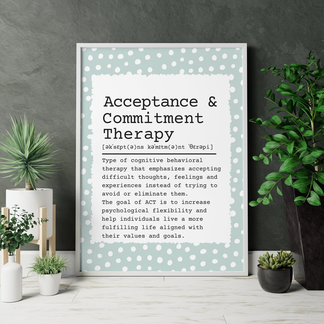 Acceptance and Commitment Therapy Definition Print, Downloadable ACT ...