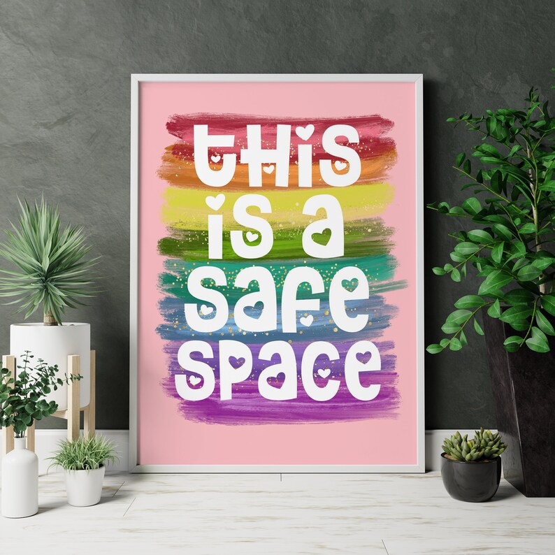 Safe Space Printable Poster for Therapy Room, Safe Space Print for ...