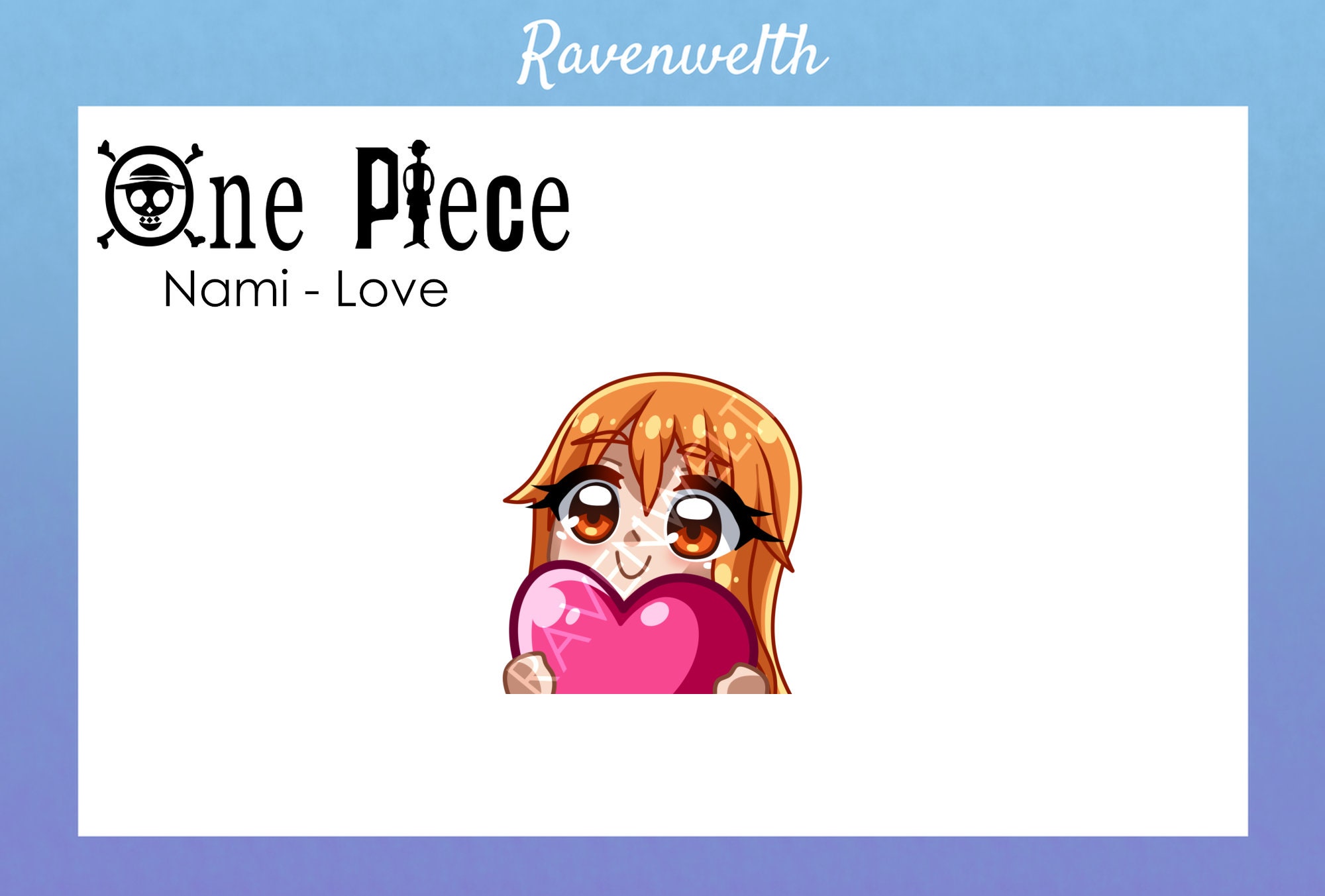 Twitch Emote Luffy Nami Love Anime Twitch Emote Kawaii - Etsy