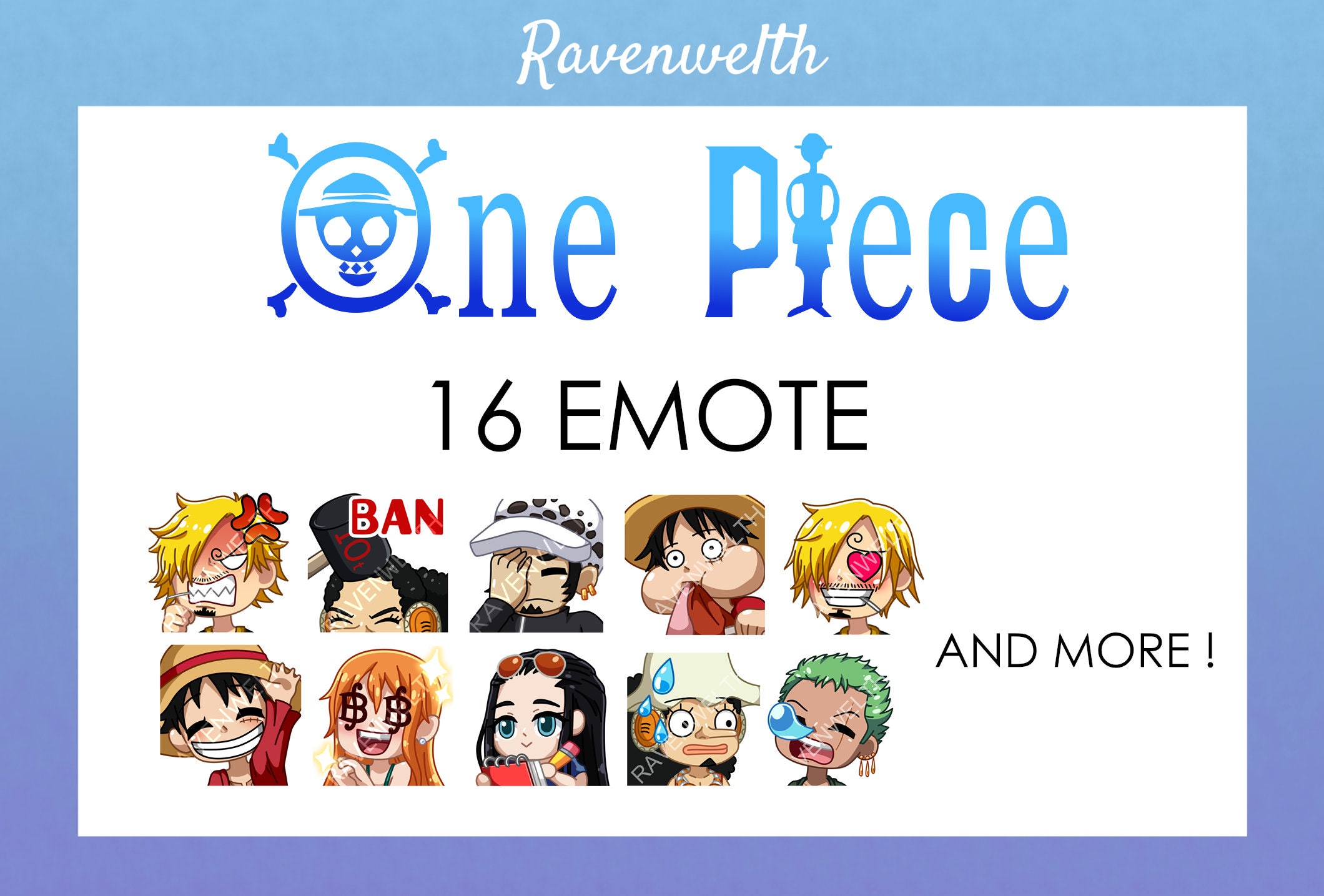 Twitch Emote Luffy Stream Anime Twitch Emote Kawaii Twitch - Etsy