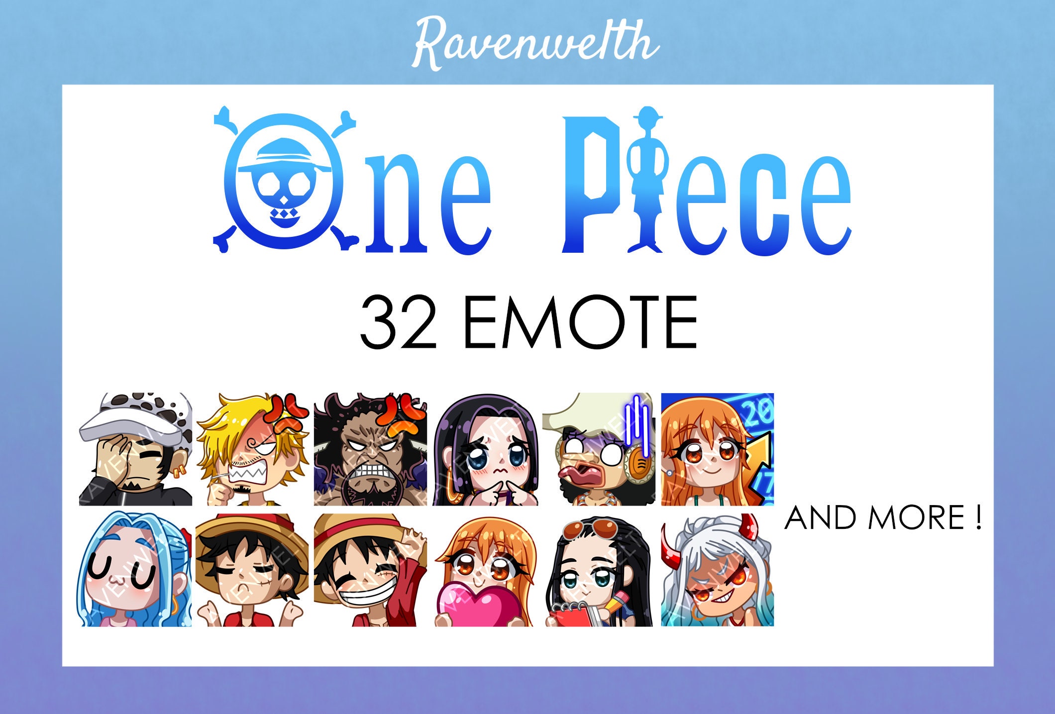 Twitch emote Luffy Strawhat Anime twitch emote kawaii twitch - Etsy France