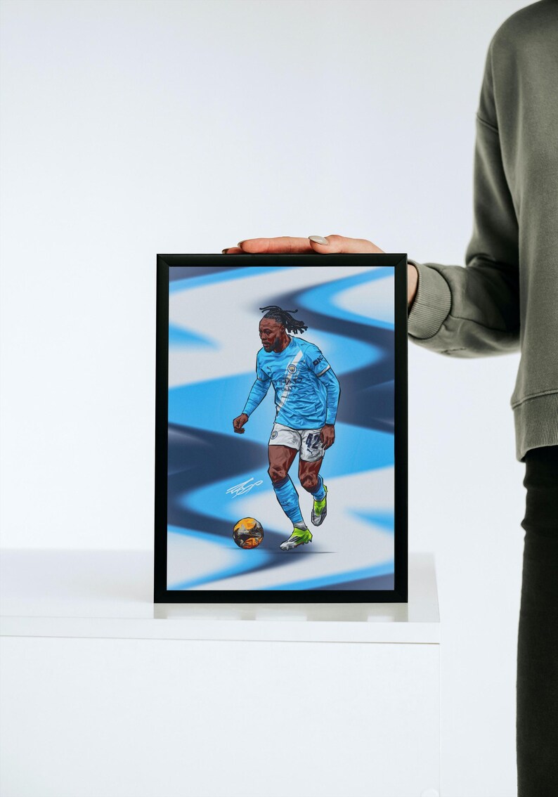 Antoine Semenyo, Manchester City Illustrated Poster - Etsy