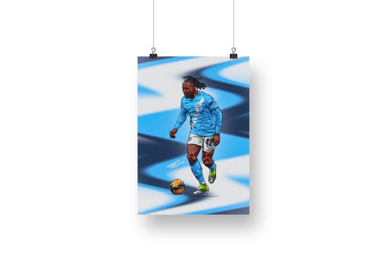 Antoine Semenyo, Manchester City Illustrated Poster - Etsy UK