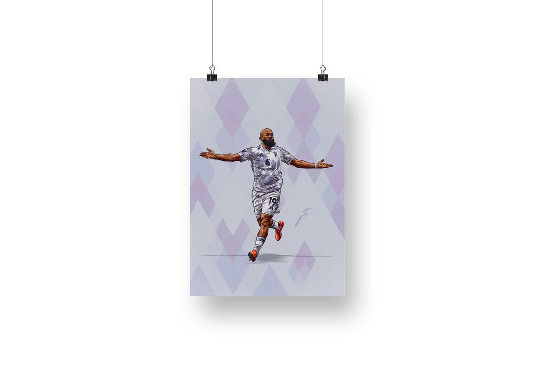 Bryan Mbeumo, Manchester United, Illustrated Poster - Etsy