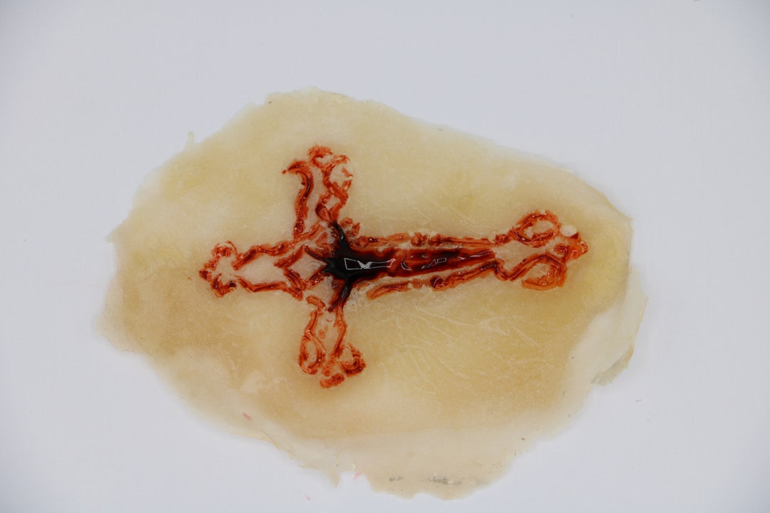 Latex Vampire Crucifix Burn Wound. Prosthetic Appliance for Film, TV ...