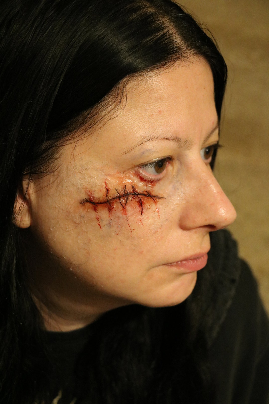 Silicone Stitches Prosthetic Appliance for Film and TV. Halloween ...