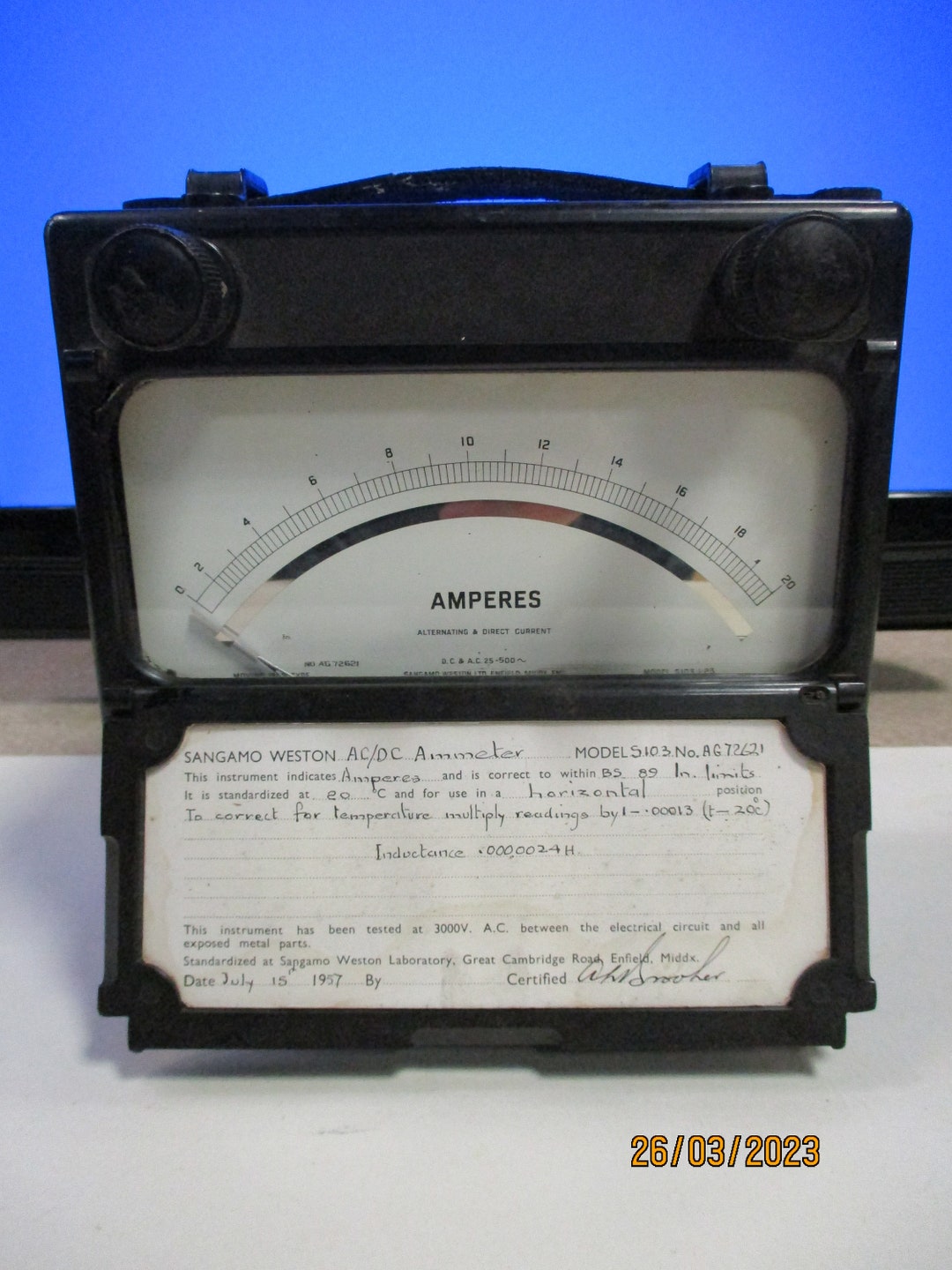 Vintage Voltmeter Collectible Ammeter Metal Glass Measuring Instruments ...