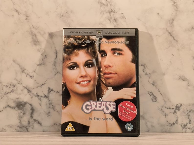Grease the Movie- John Travolta and Olivia Newton-john DVD - Etsy