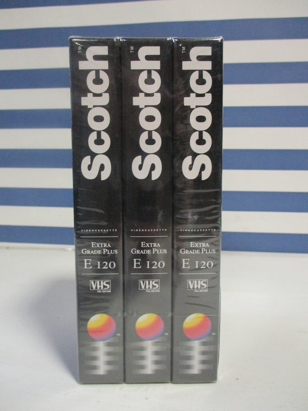 VHS Blank Cassettes K7 Scotch X 3 E120 - 2 Hour - Etsy