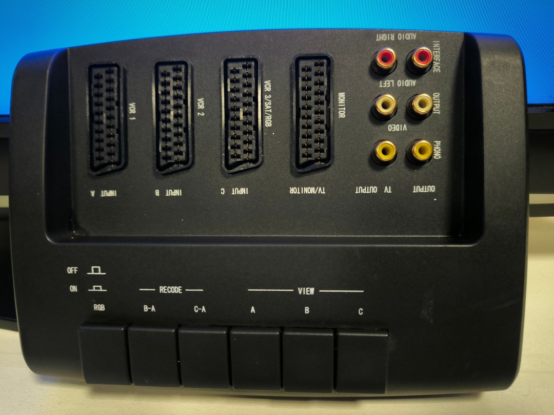 Scart Switcher Selector Box Switch Connect Devices 3 Way 2 1 Socket ...