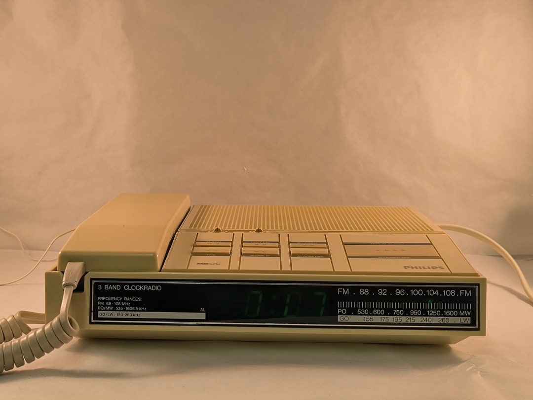 Philips Radio Alarm Clock Phone Vintage Retro 1980's - Etsy