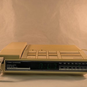 Philips Radio Alarm Clock Phone Vintage Retro 1980's - Etsy
