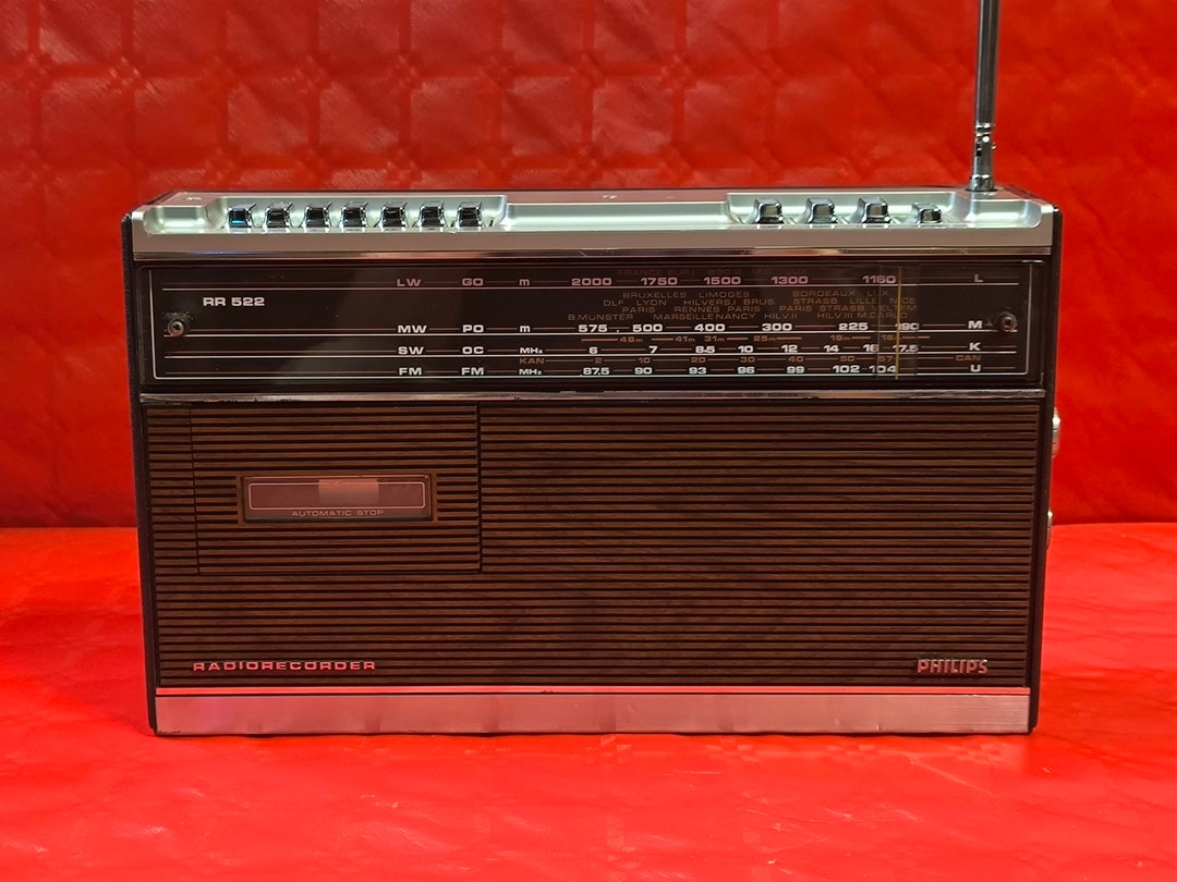Vintage Philips Radio Cassette Player 1970 - Etsy