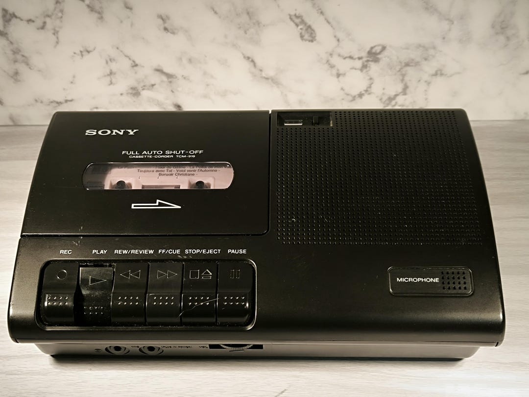 Vintage Sony Handheld Cassette Recorder - Etsy