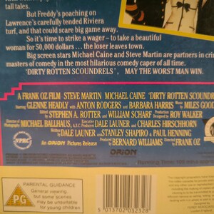 Dirty Rotten Scoundrels VHS 1988 - Etsy