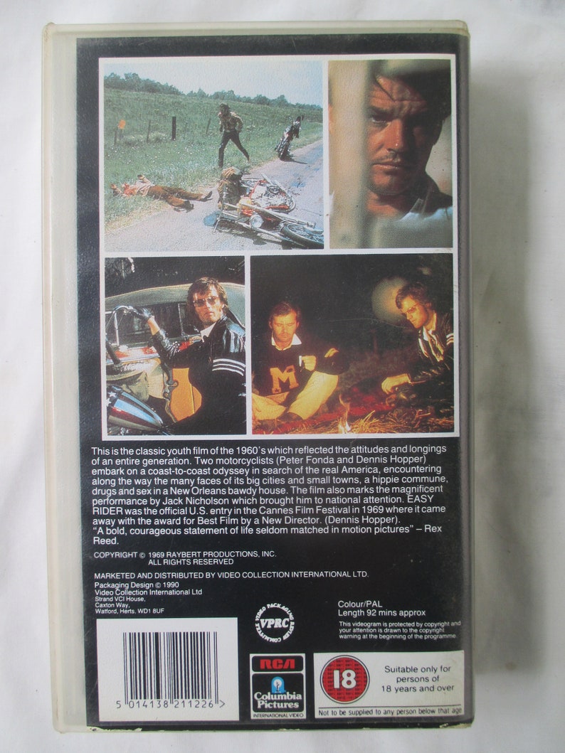 Easy Rider VHS pal English - Etsy