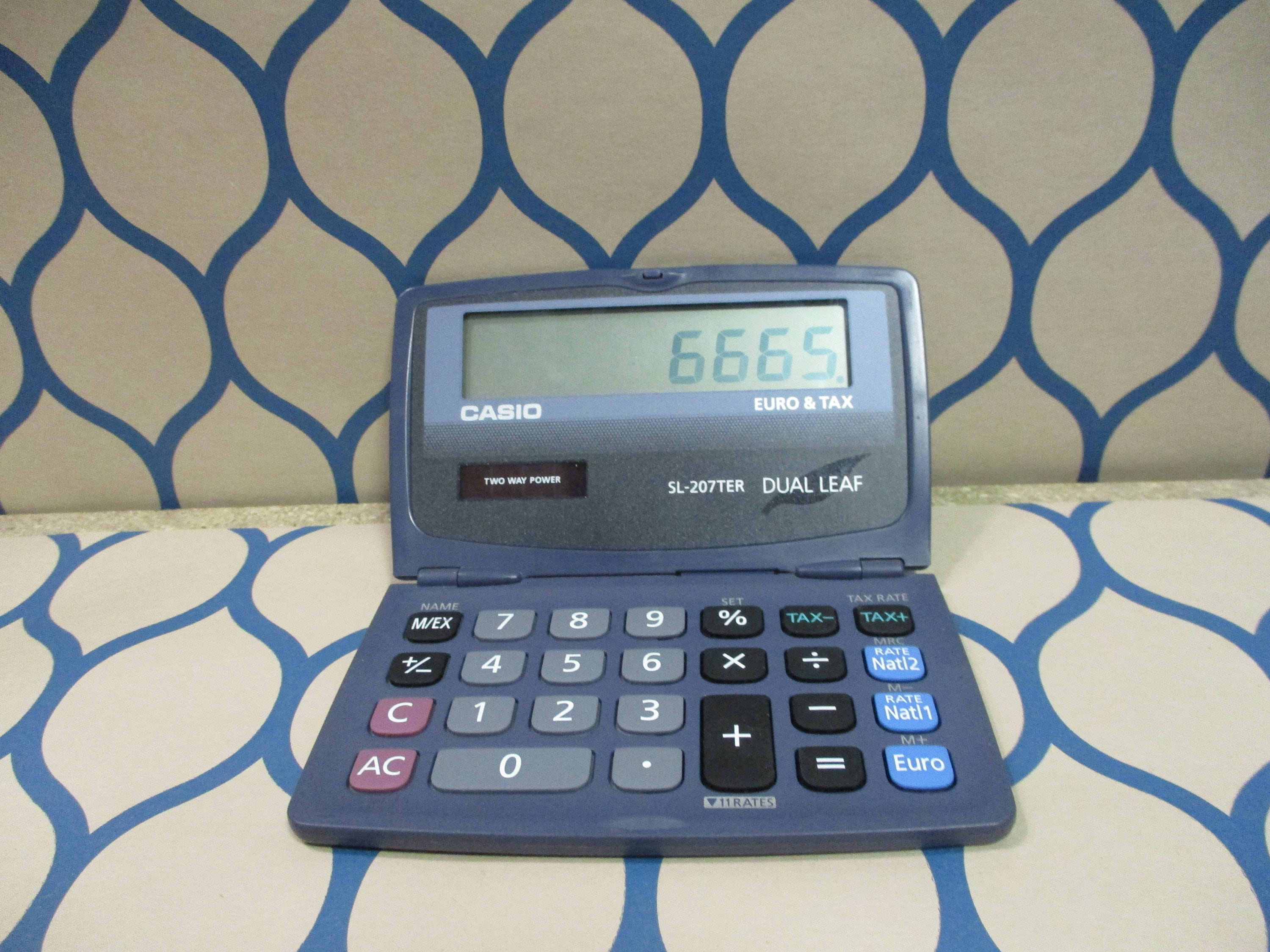 Casio SL-207TER Dual Leaf Euro & Tax Calculator - Etsy