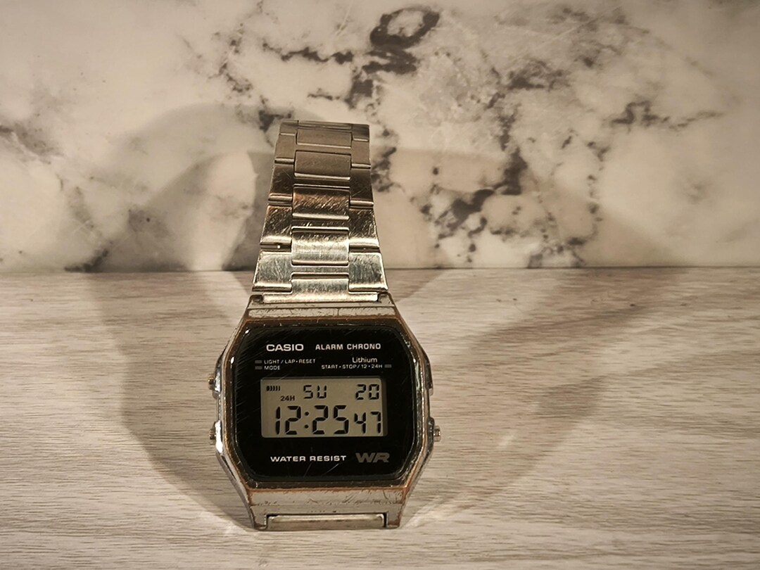 Vintage Casio Digital Stainless Steel Watch Unisex - Etsy