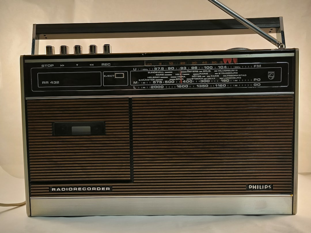 Vintage Philips Radio Cassette Recorder 1973 - Etsy