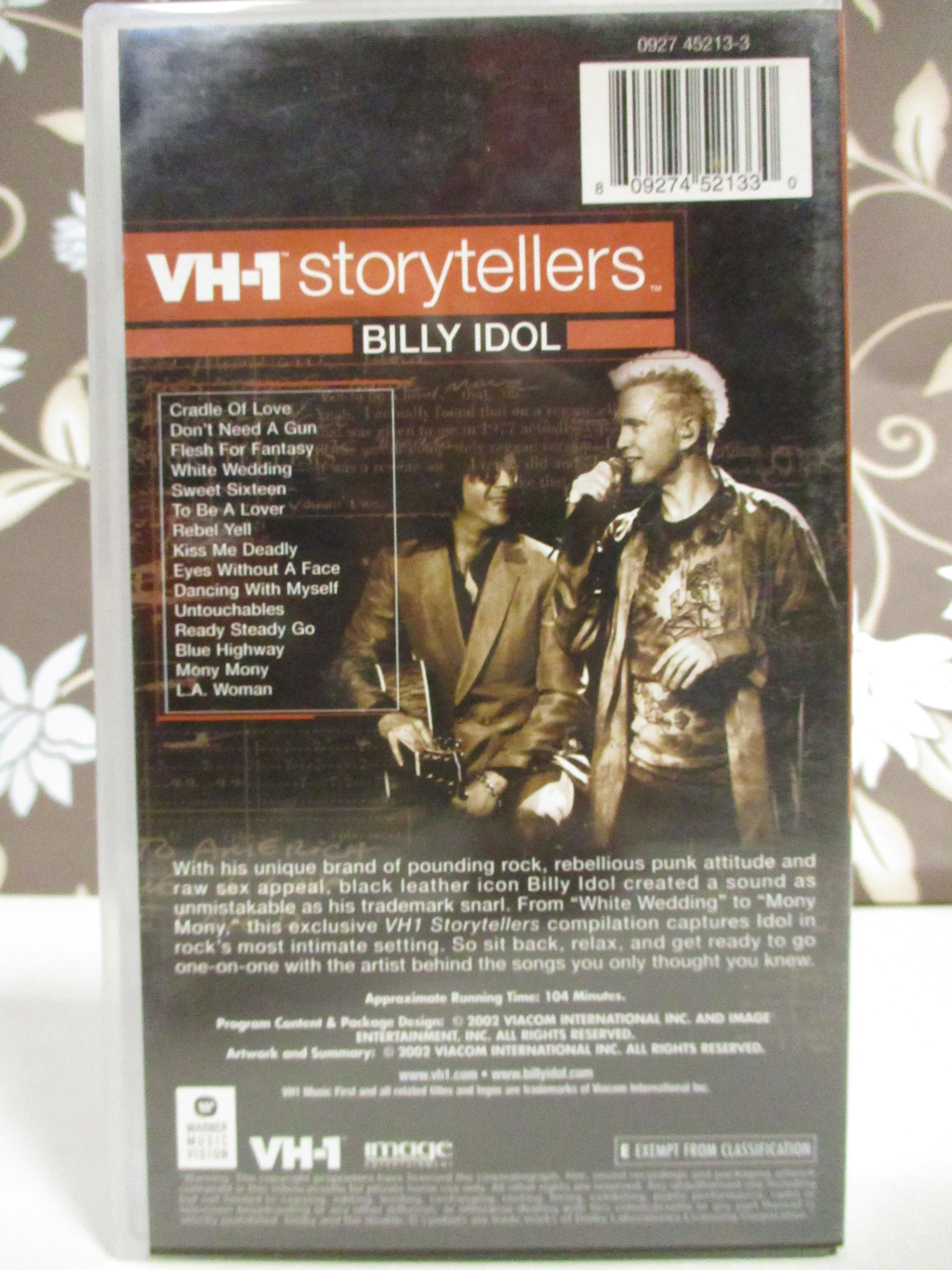 Billy Idol VHS VH1 Storytellers - Etsy