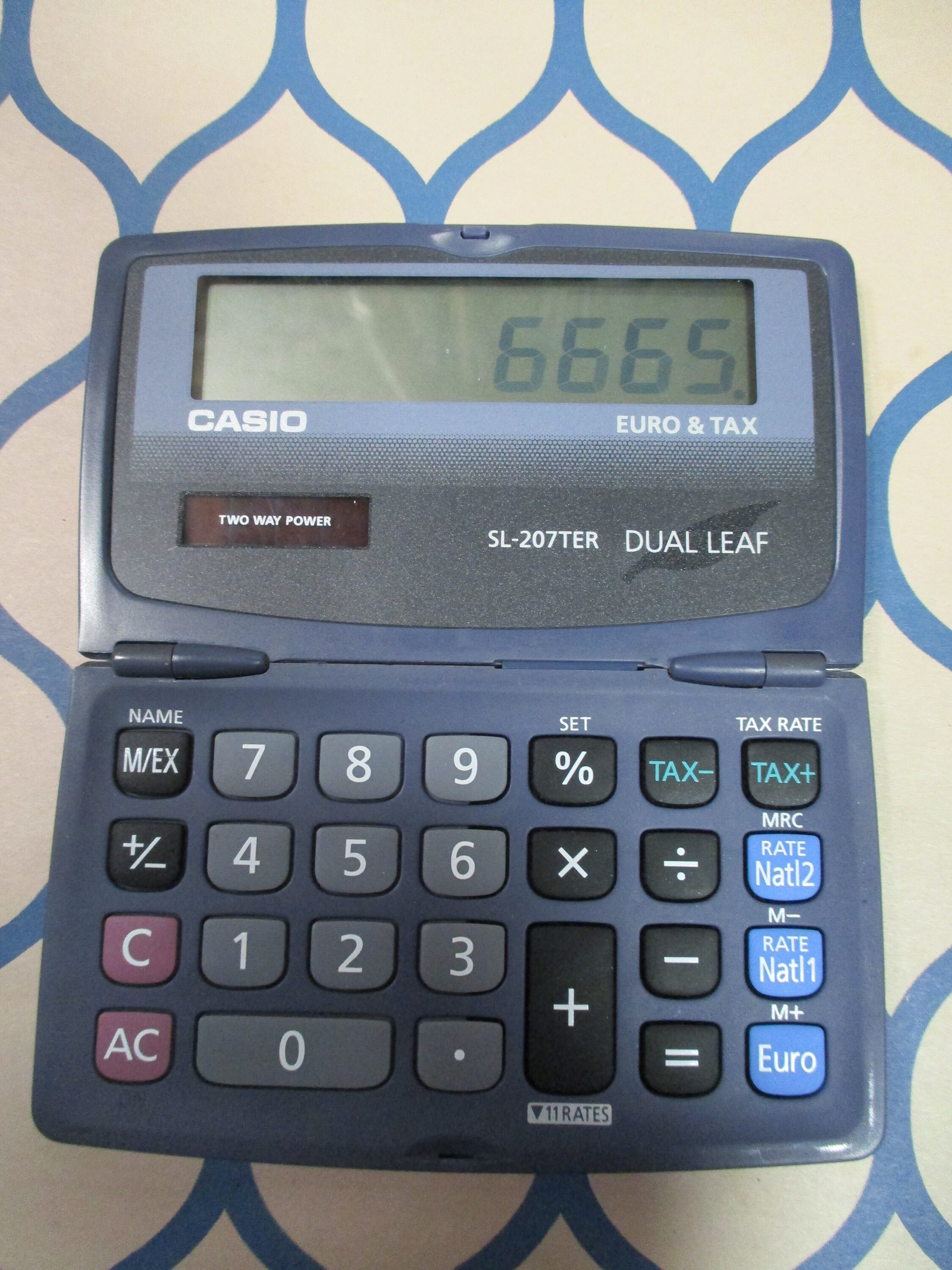 Casio SL-207TER Dual Leaf Euro & Tax Calculator - Etsy