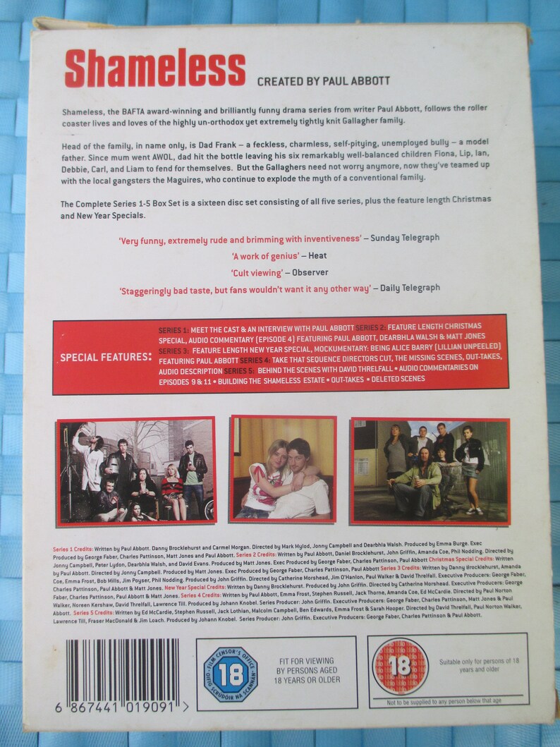Shameless Series 1-5 Complete , box Set DVD English - Etsy