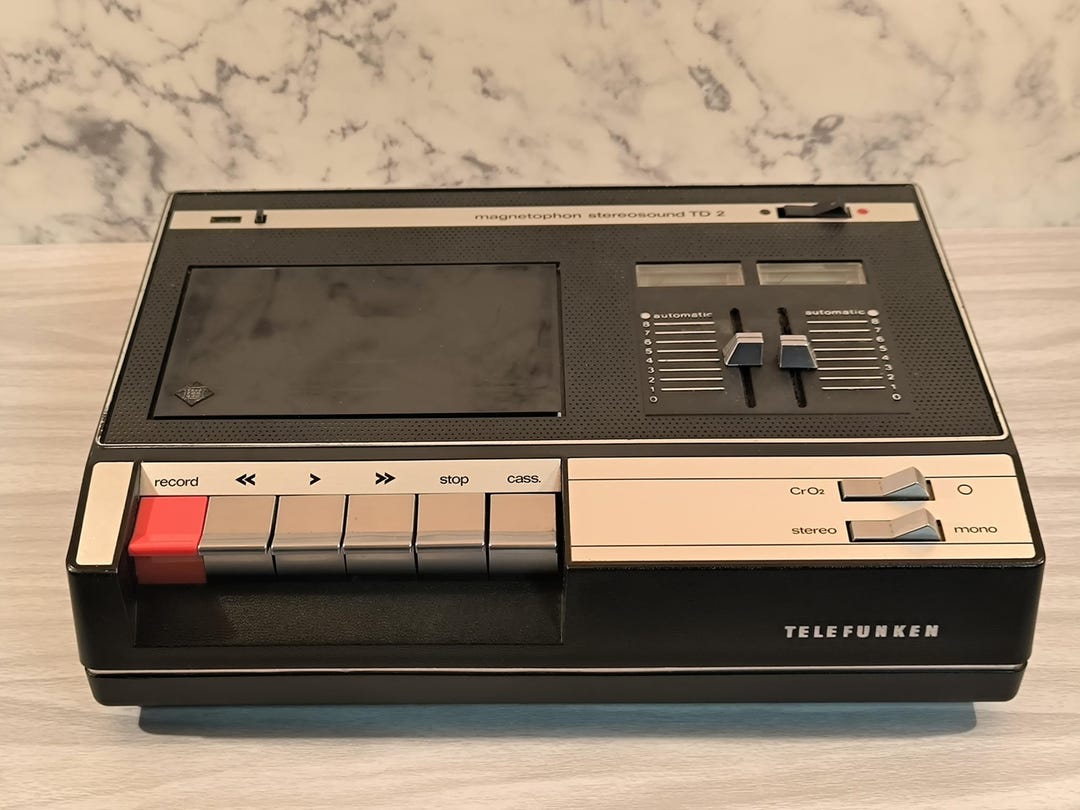 Vintage Telefunken Cassette Recorder Deck - Typ M Stereosound TD 2 1974 ...