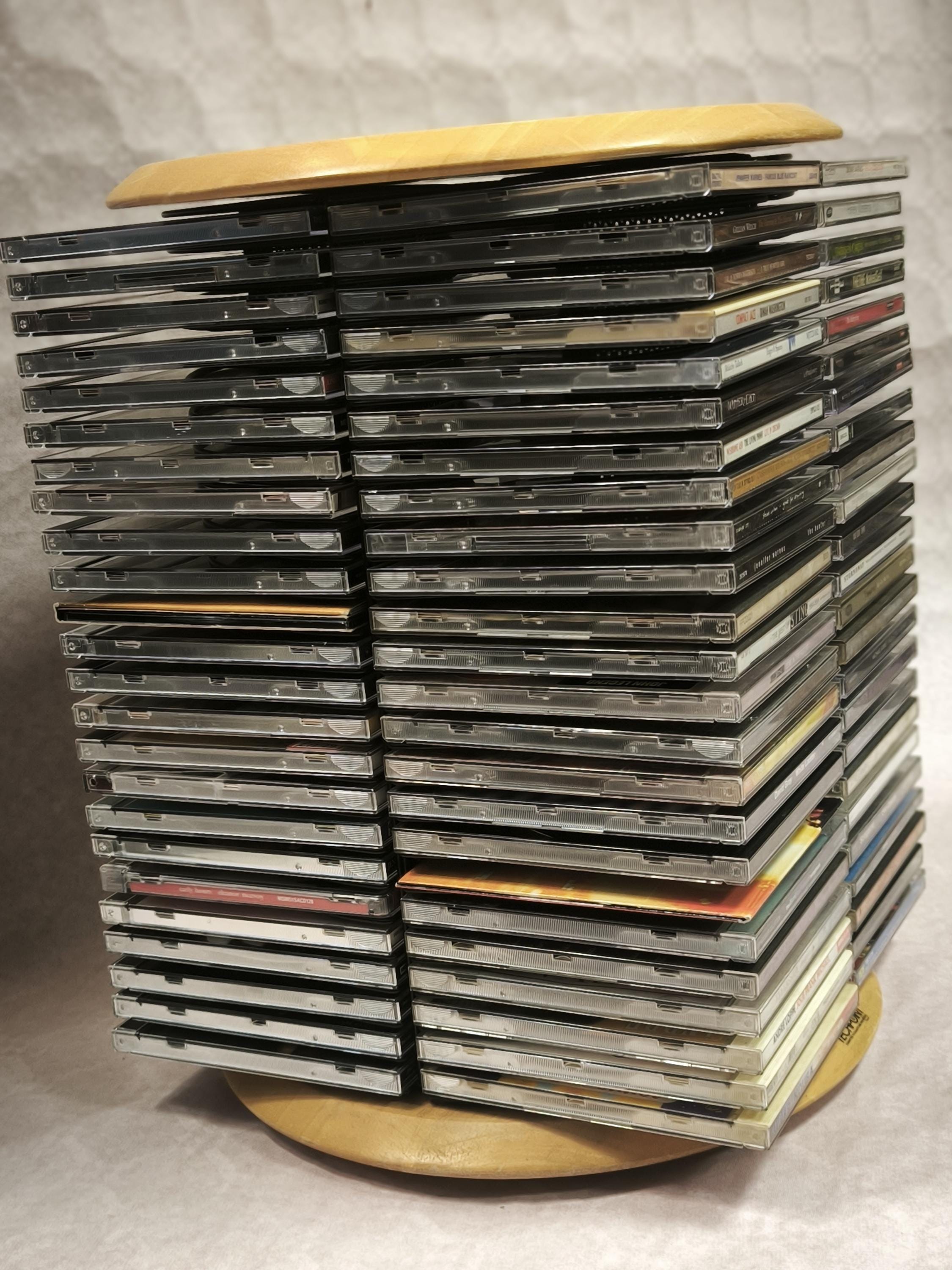 Vintage Compact Disc Storage Carousel Unit Wood - Etsy