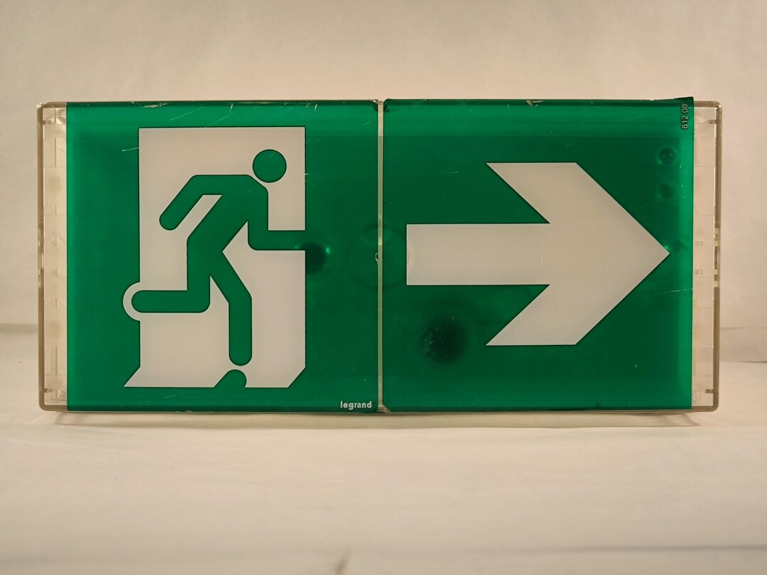 Vintage Exit Sign With Lights Made by Legrand France - Etsy