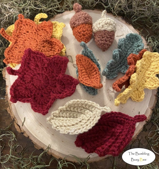 FALL LEAVES / FOLIAGE Crochet Pattern Digital Pdf Instant - Etsy