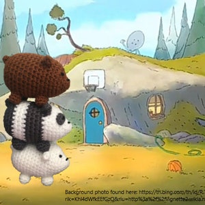 WE BARE BEARS (stackable) Crochet Pattern- Digital Pdf Instant Download ...