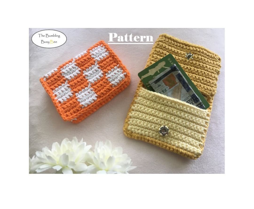CHECKERED CARD HOLDER Wallet Crochet Pattern - Digital Pdf Instant ...