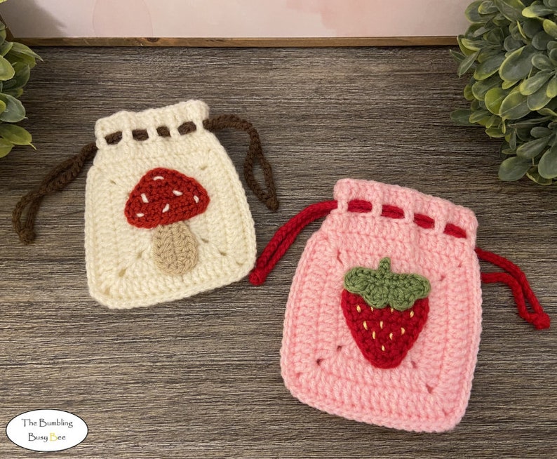2 in 1 Drawstring Pouch Bundle Crochet Pattern - Digital Pdf Instant ...