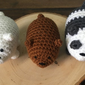WE BARE BEARS (stackable) Crochet Pattern- Digital Pdf Instant Download ...