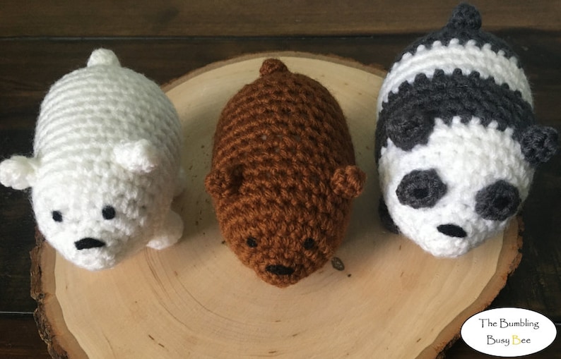WE BARE BEARS (stackable) Crochet Pattern- Digital Pdf Instant Download ...