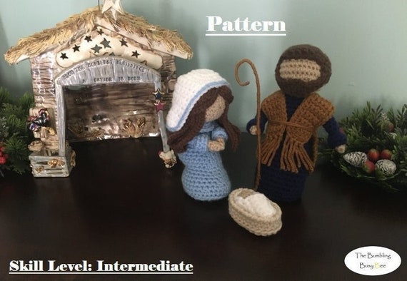 HOLY FAMILY NATIVITY Crochet Pattern Digital Pdf Instant - Etsy