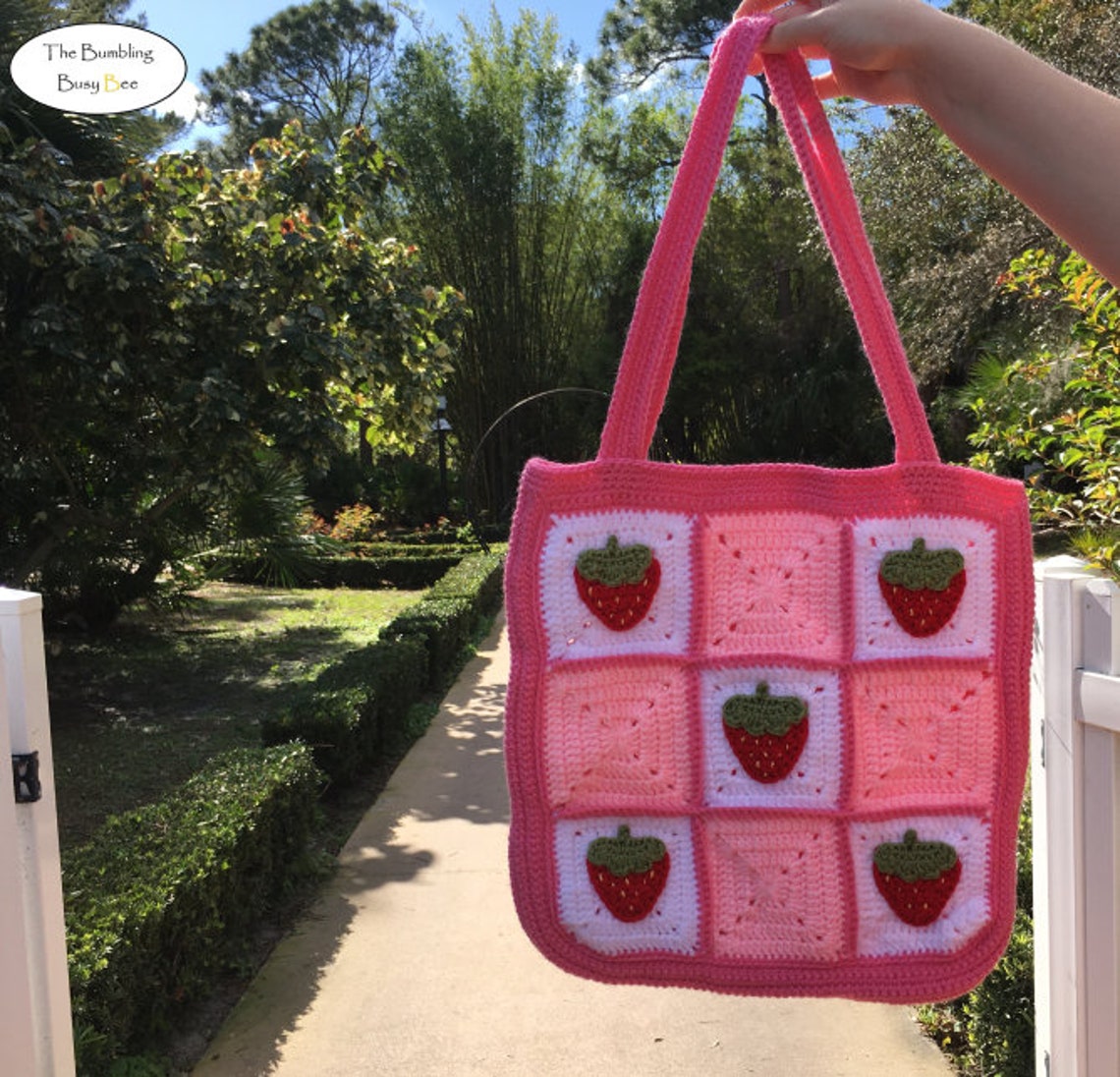 STRAWBERRY TOTE BAG Crochet Pattern - Digital Pdf Instant Download ...