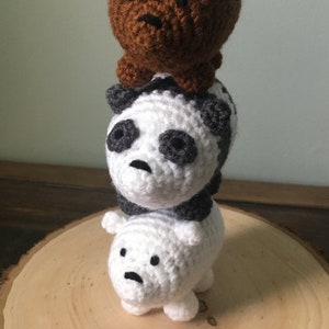WE BARE BEARS (stackable) Crochet Pattern- Digital Pdf Instant Download ...
