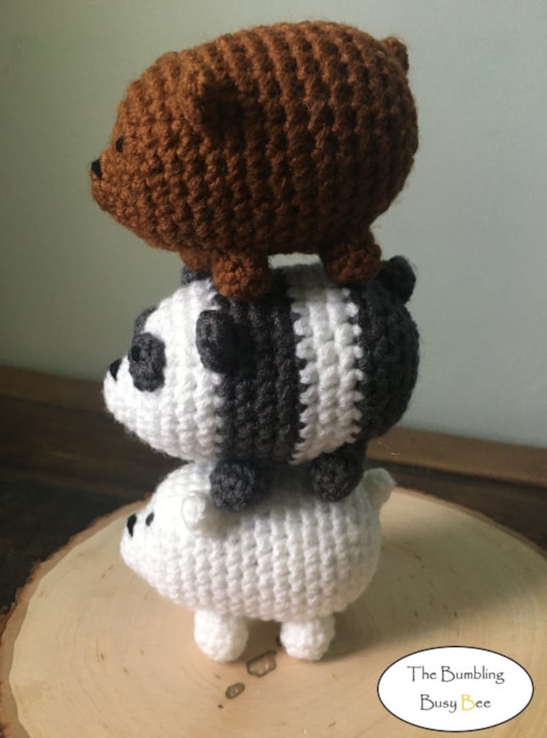 WE BARE BEARS (stackable) Crochet Pattern- Digital Pdf Instant Download ...