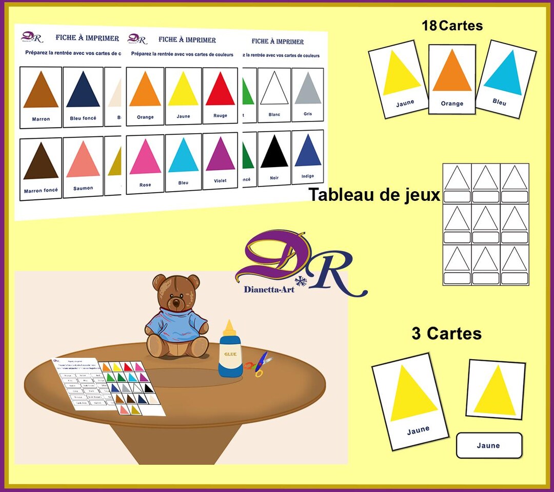 Triangle Flash Cards in French and English - Etsy