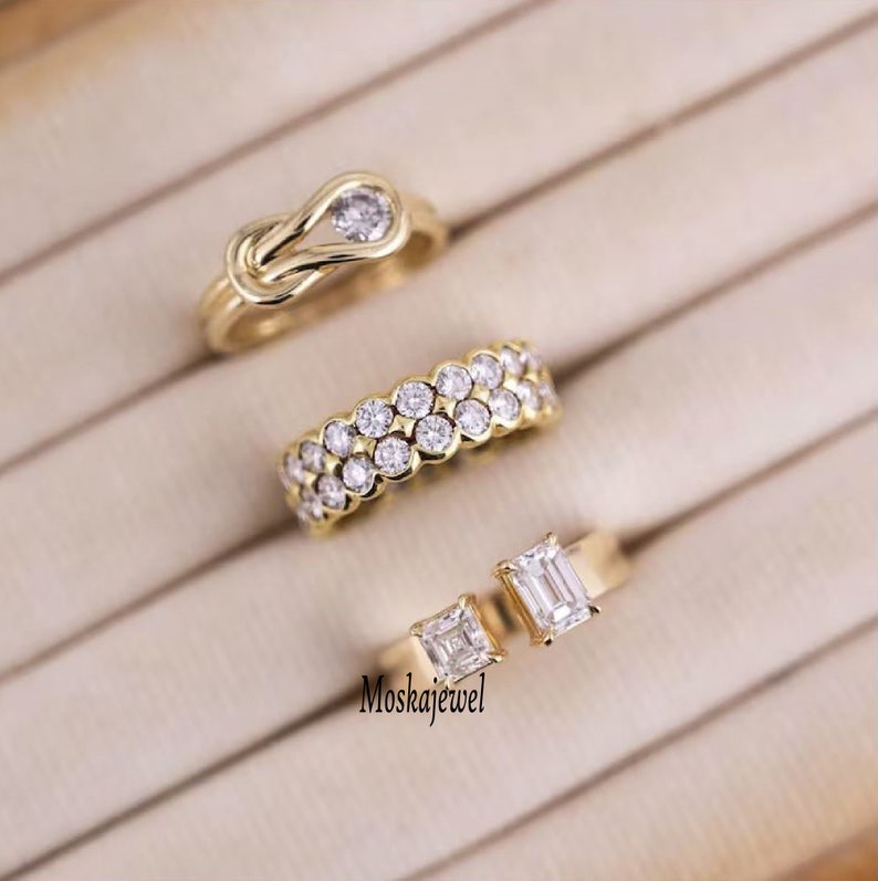 Two Stone Open Ring Toi Et Moi Engagement Ring Toi Et Moi - Etsy