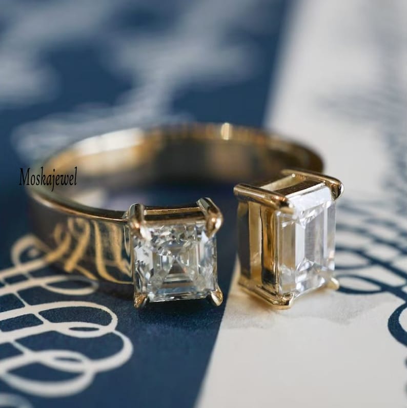 Two Stone Open Ring Toi Et Moi Engagement Ring Toi Et Moi - Etsy