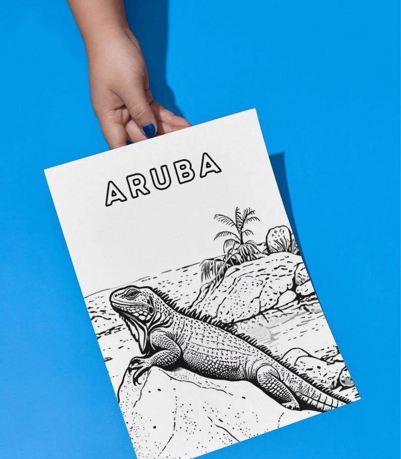 12 Fun Aruba-themed Coloring Pages for Kids – Digital Download - Etsy