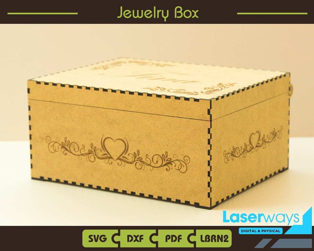 Laser Cut Jewelry Box SVG File: 3mm Material (digital Download) - Etsy