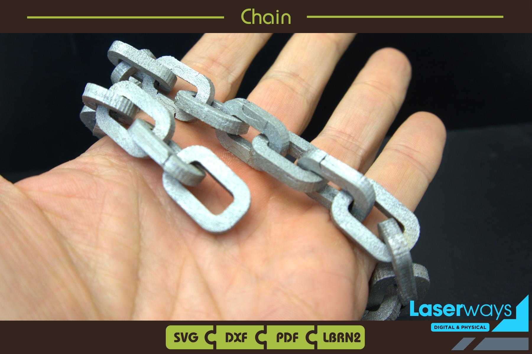 Wooden Chain: Laser Cut Files (SVG, PDF, DXF, LBRN2) - Etsy